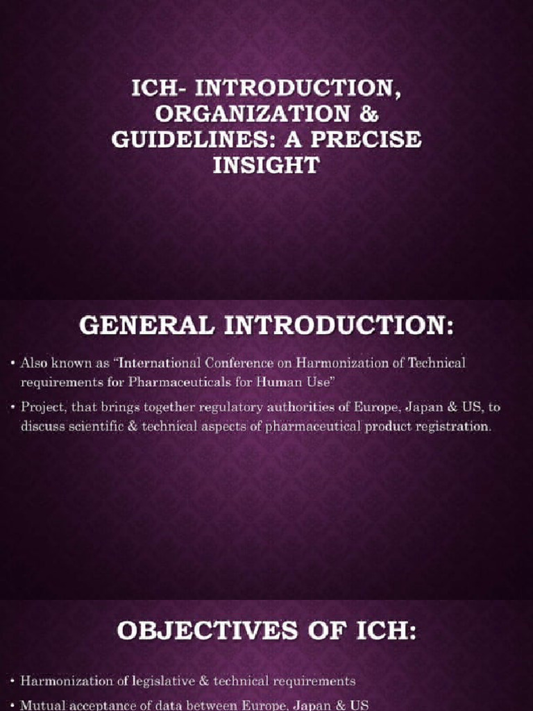 Ich Introduction Objectives Guidelines A Brief Insight - From - Search ...