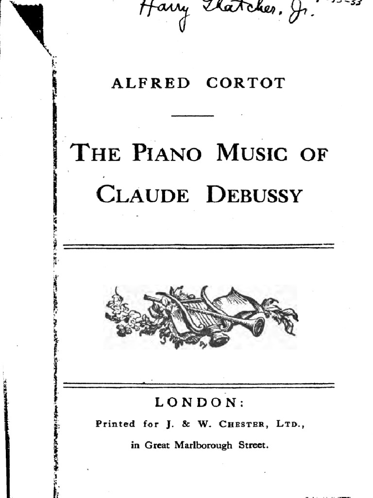 Cortot - The Piano Music of Claude Debussy | PDF
