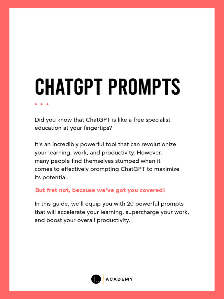 ChatGPT Writing Prompts | PDF | Copywriting | Target Audience