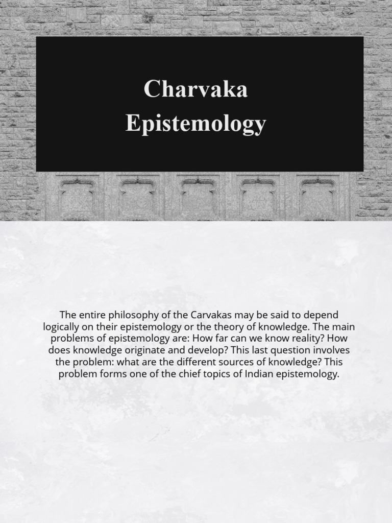Charavaka Epistemology - Gargi Kulkarni | PDF | Epistemology | Knowledge Charavaka Epistemology - Gargi Kulkarni | PDF | Epistemology | Knowledge