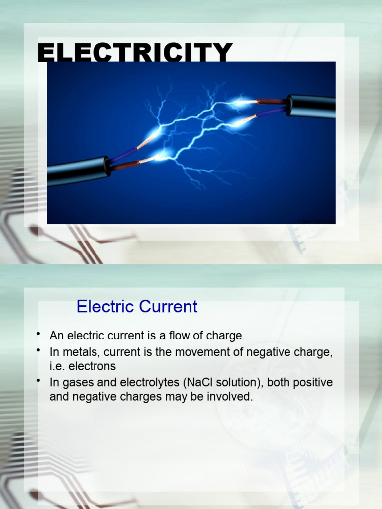Electric Current | PDF | Voltage | Electric Current