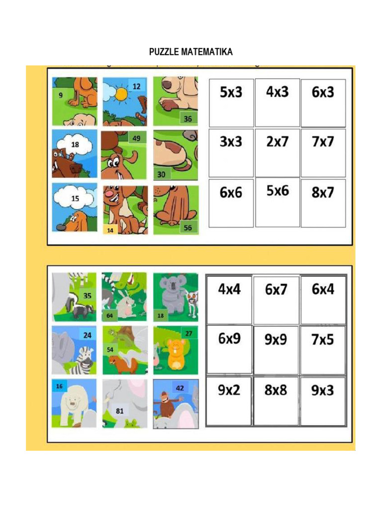 3 Rangkap Puzzle Matematika | PDF