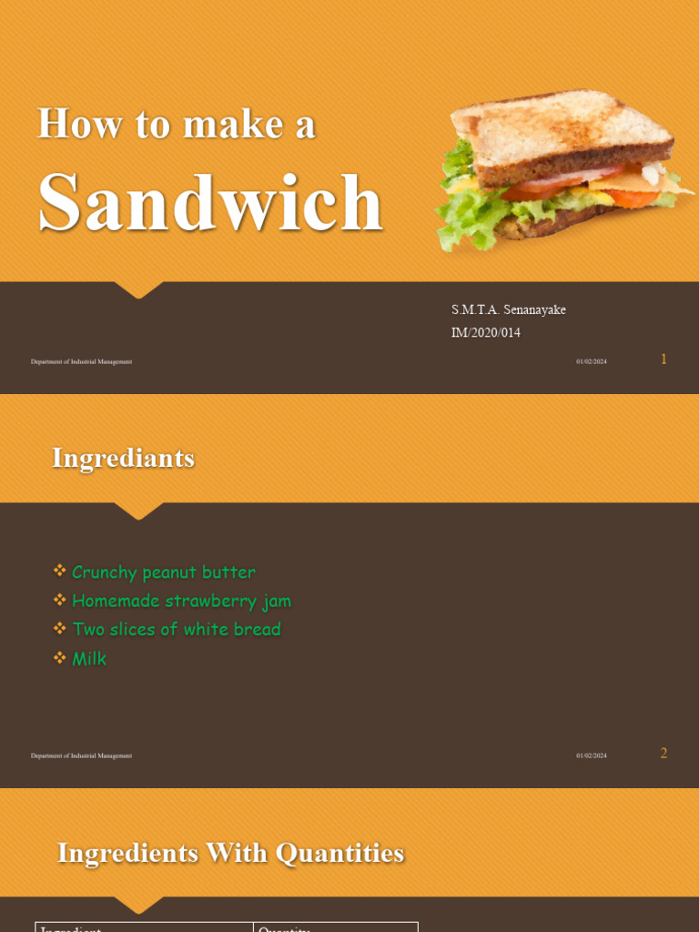 How To Make A Sandwich | PDF | Fruit Preserves | American Cuisine