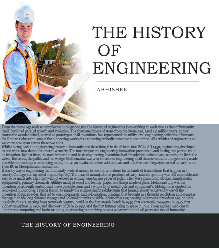The History of Engineering | PDF | Engineering | Tools