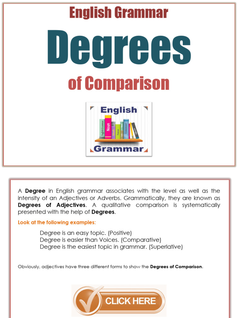Degrees of Comparison - English Grammar | PDF