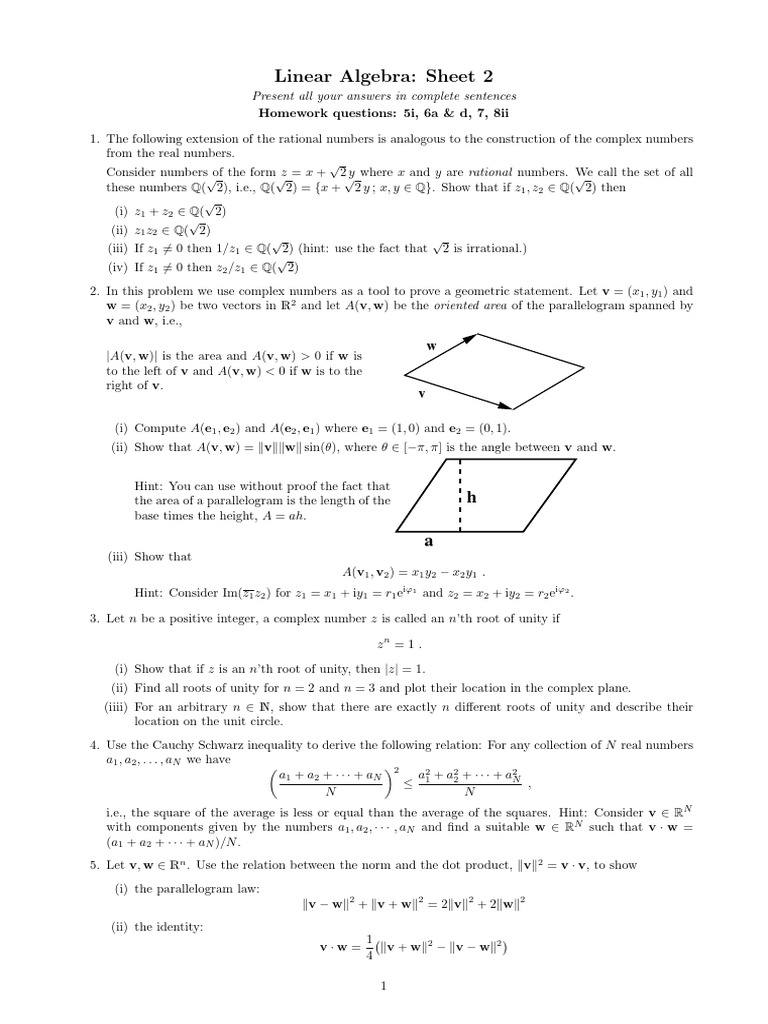 LA Homework2 | PDF | Differential Geometry | Algebraic Structures