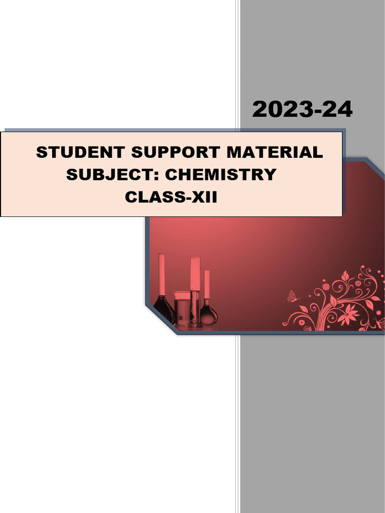 Student Support Material XII Che | PDF | Coordination Complex | Ligand