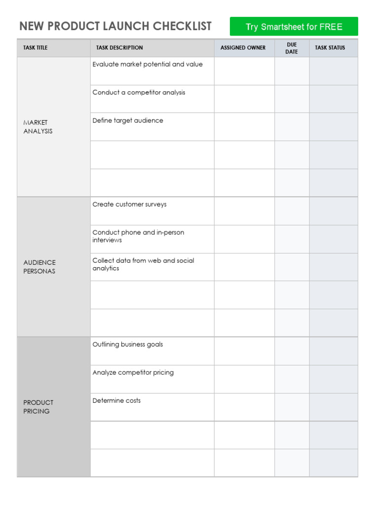 New Product Launch Checklist Guide | PDF