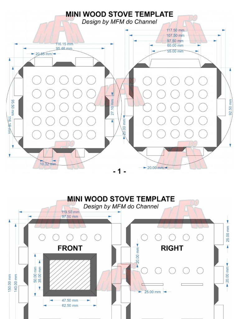Template Wooden Stove Box Template A4 | PDF