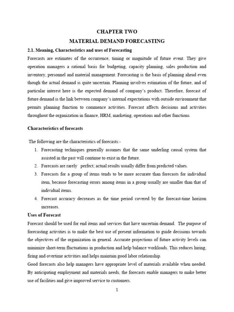 Ch-2 Mat MGMT | PDF | Forecasting | Seasonality