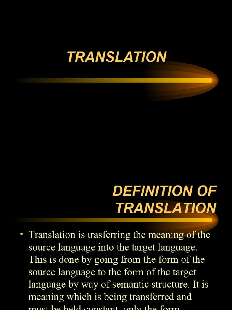 Definition of Translation by Mr Agung | PDF