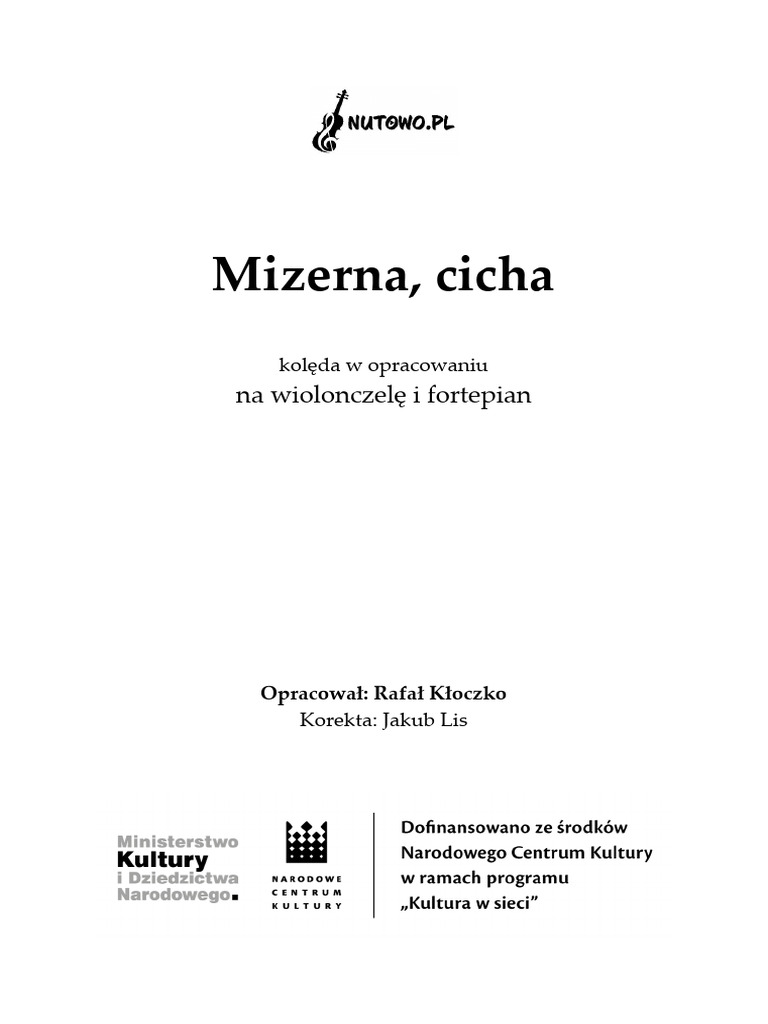 Koleda Nuty Mizerna-Cicha VC-PF | PDF
