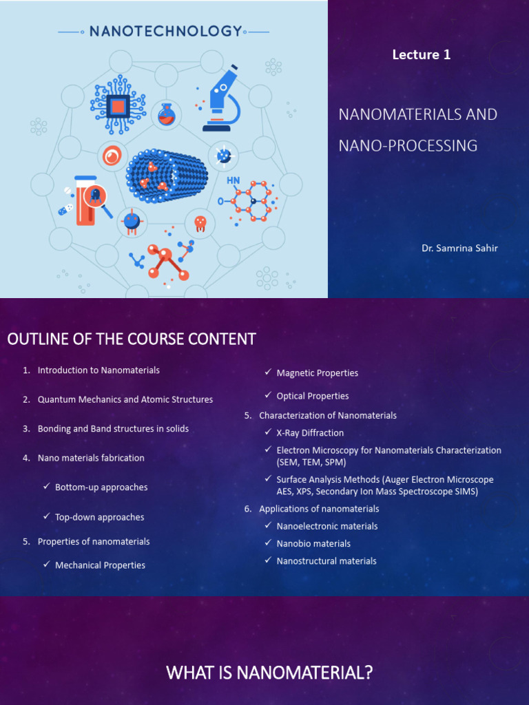 Week 1_Introduction to nanomaterials | PDF