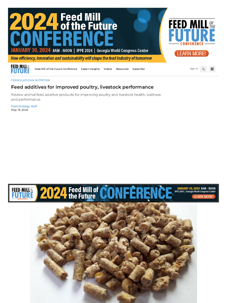 Feed Additives For Improved Poultry, Livestock Performance - Feed Mill ...