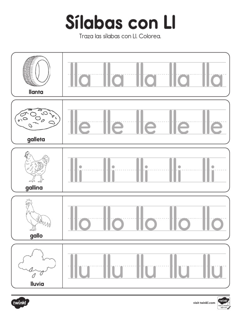 Actividad Silabas Con LL Us SP 1672285867 - Ver - 3 | PDF | Poesía
