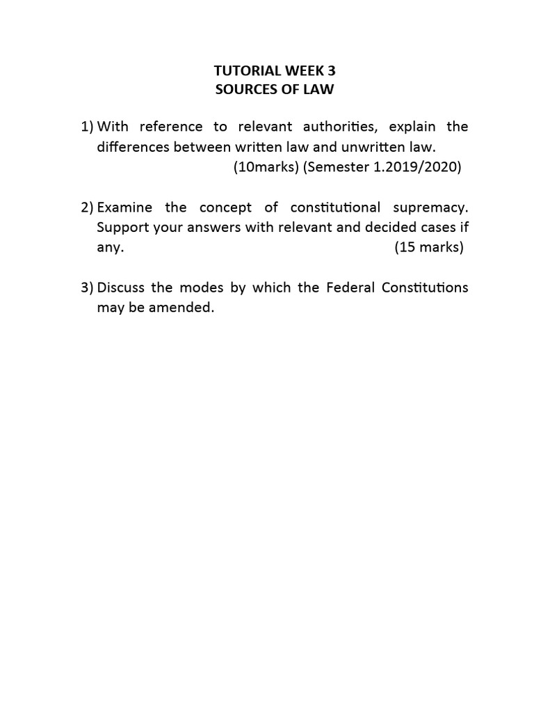 Tutorial Week 3 | PDF