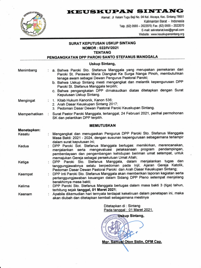 SK DPP Sto. Stefanus Manggala | PDF