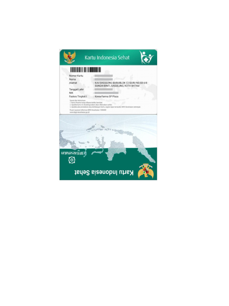 Belakang Kartu BPJS Kesehatan | PDF