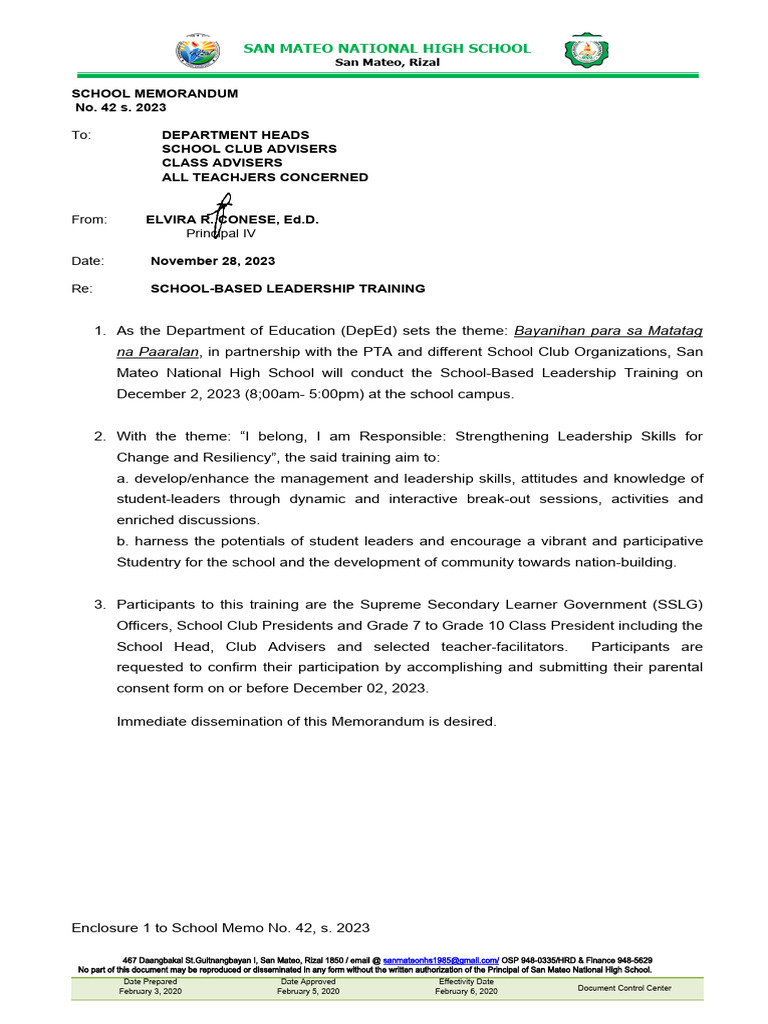 SM43 Leadership Training Addendum | PDF