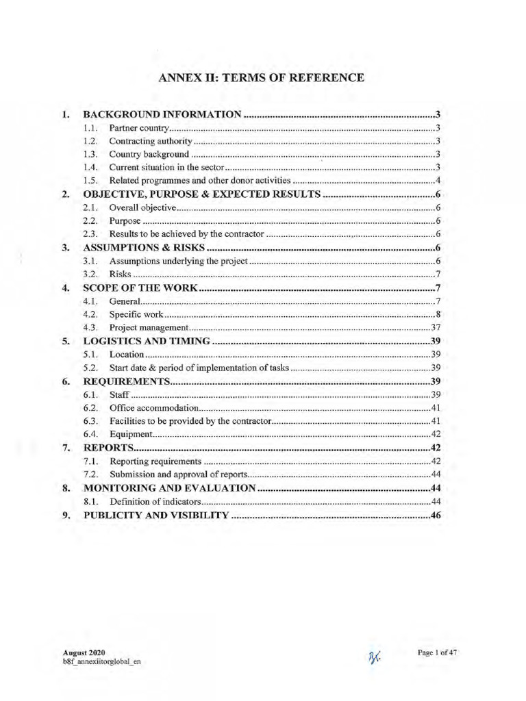 B.II - Terms of Reference-Text | PDF
