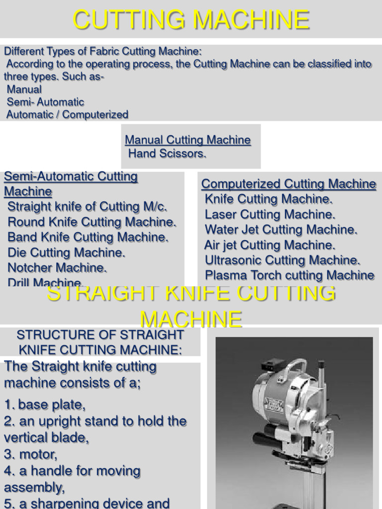 Types of Cutting Machines Overview | PDF | Manufactured Goods ...