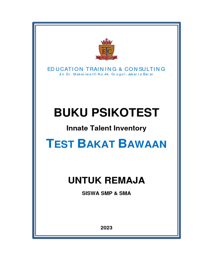 Uji Bakat Bawaan untuk Remaja | PDF