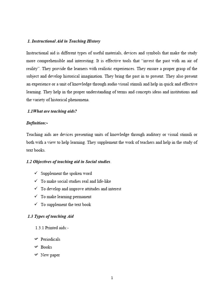 Effective Teaching Aids for History | PDF | Map | Learning