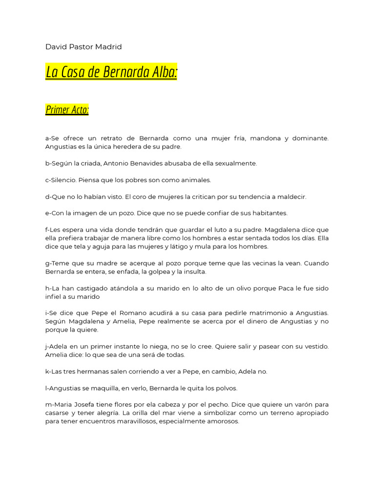 La Casa de Bernarda Alba | PDF