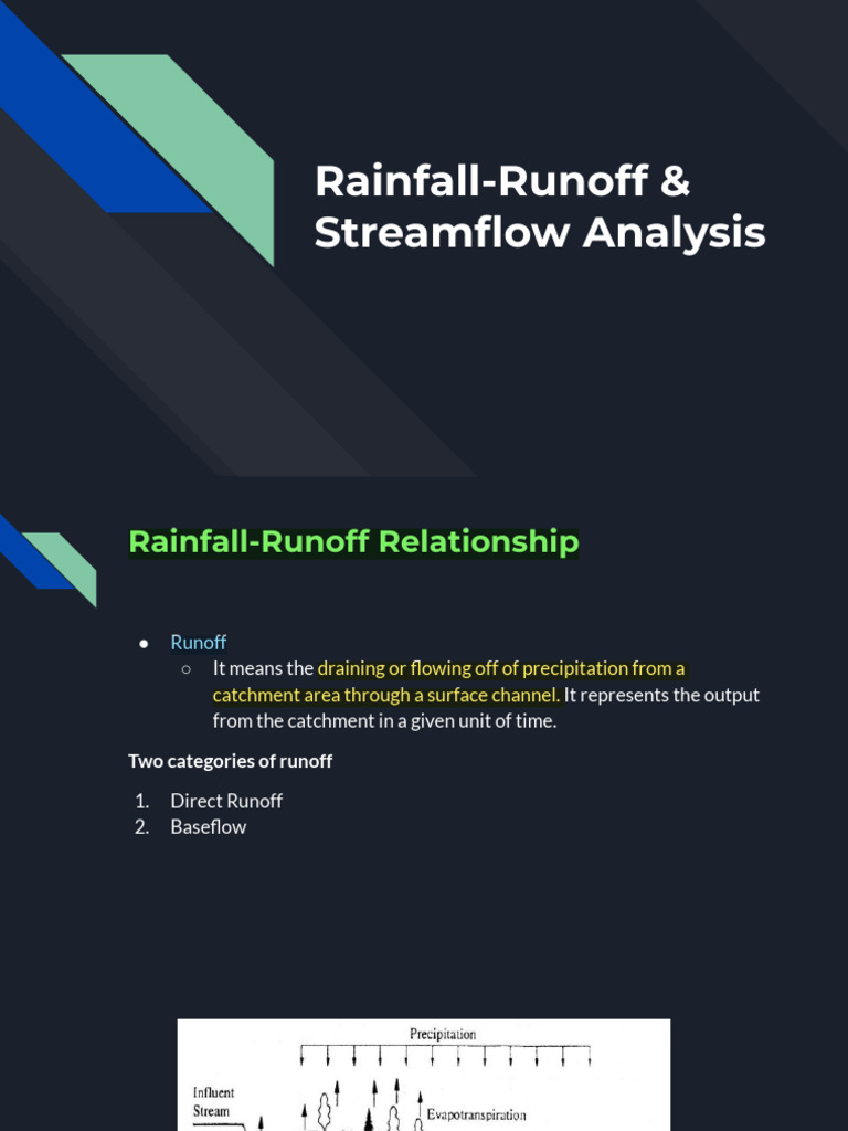 Rainfall-Runoff & Streamflow Analysis | PDF | Stream | Discharge (Hydrology)
