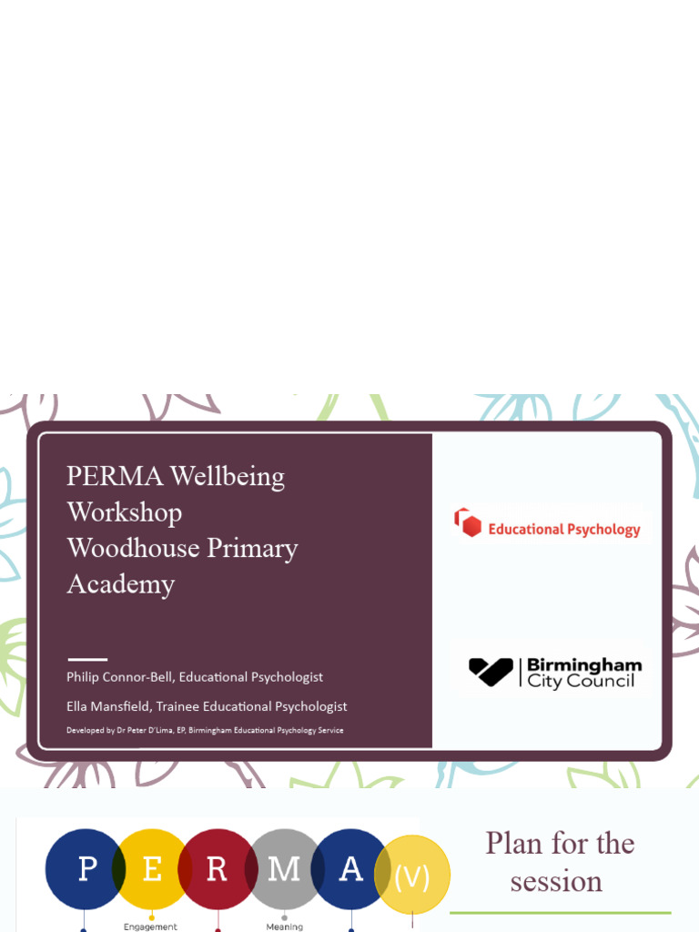 PERMA Wellbeing Workshop - 1 | PDF | Well Being | Gratitude