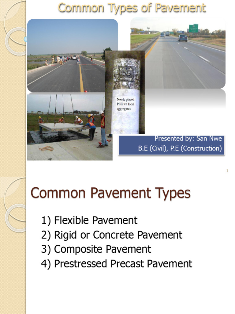 01-Common Types of Pavement Myanmar | PDF