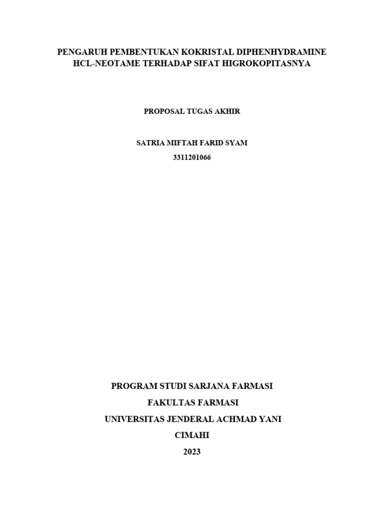 Proposal Tekfar Satria 2 | PDF