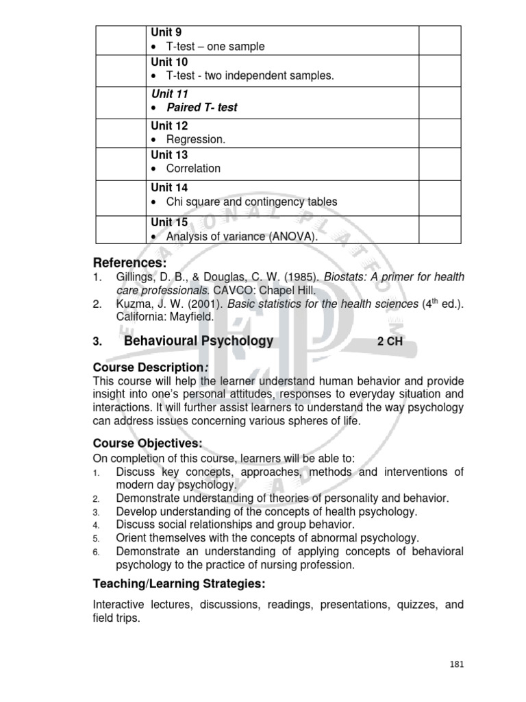 Behavioral Psychology Course Overview | PDF