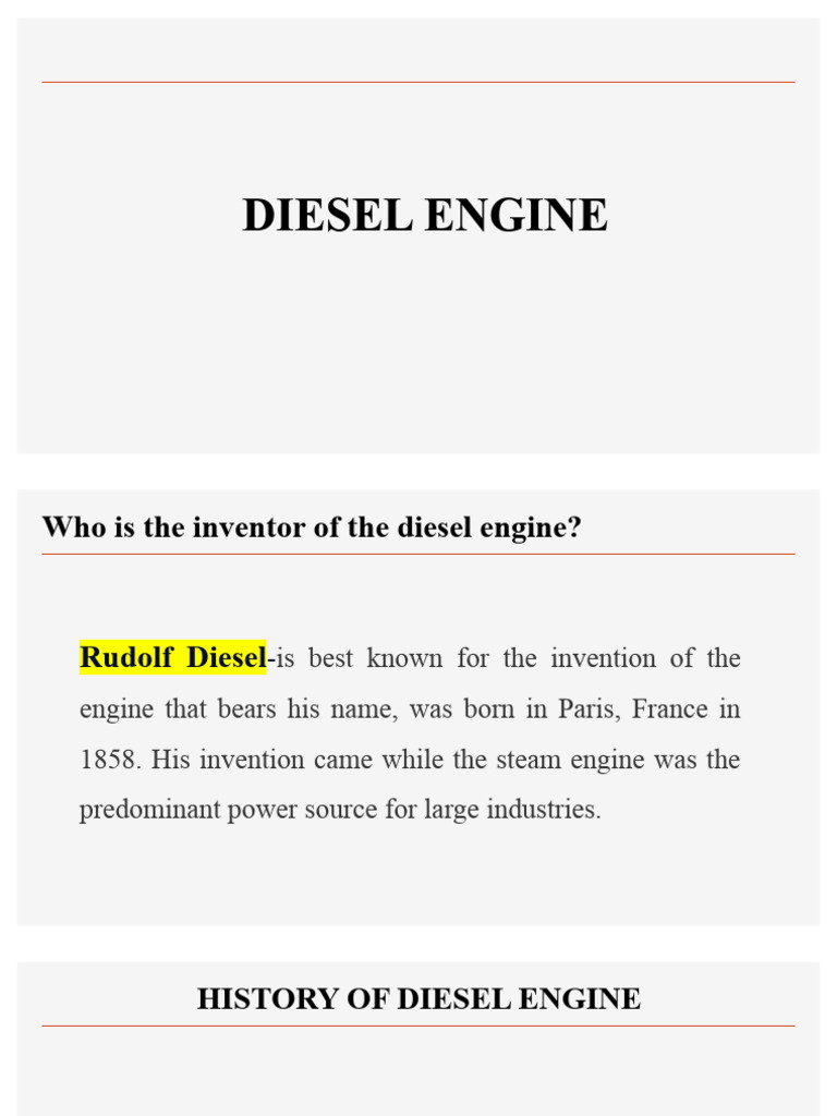 FOUR STROKE DIESEL ENGINE OPERATION Class | PDF