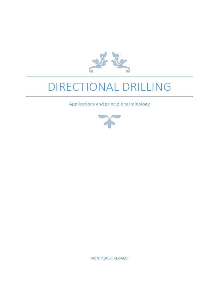 Lecture-1 Directional Drilling | PDF | Oil Well | Casing (Borehole)