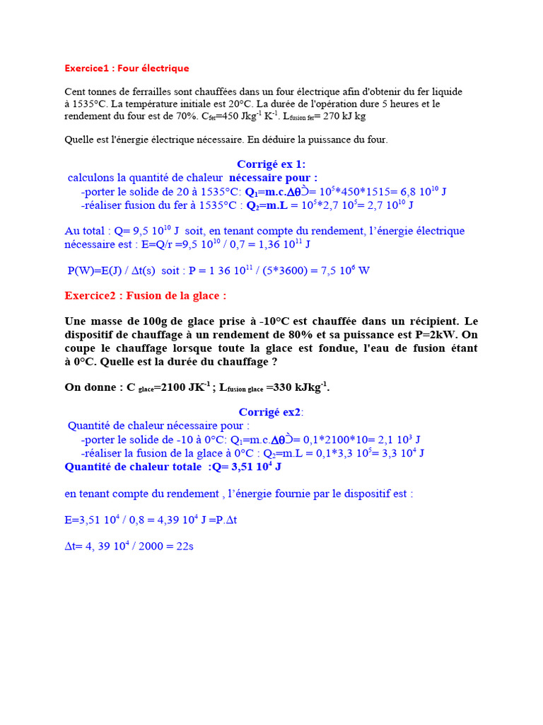 Quantité de Chaleur | PDF | Méthodes et références pédagogiques