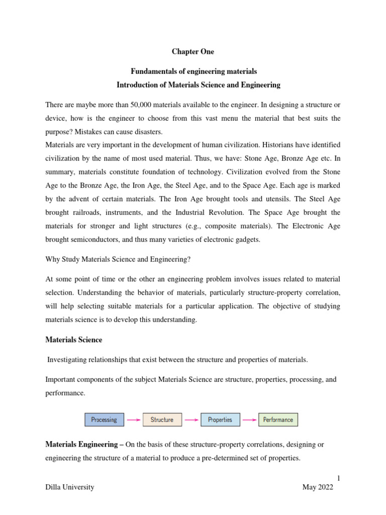 Eng. Material chapter 1-5 for Mech - Cop | PDF