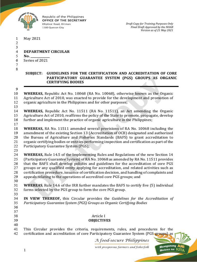 Clean Draft Guidelines For The Certification and Accreditation of Core ...