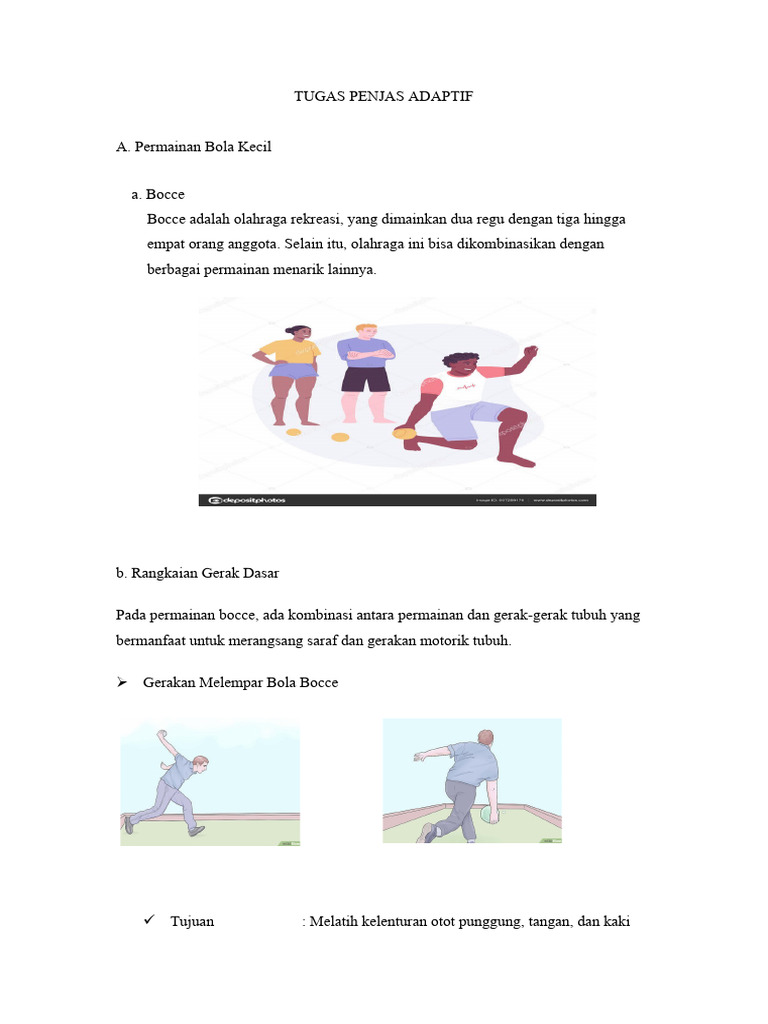 TUGAS PENJAS ADAPTIF BOCCE | PDF