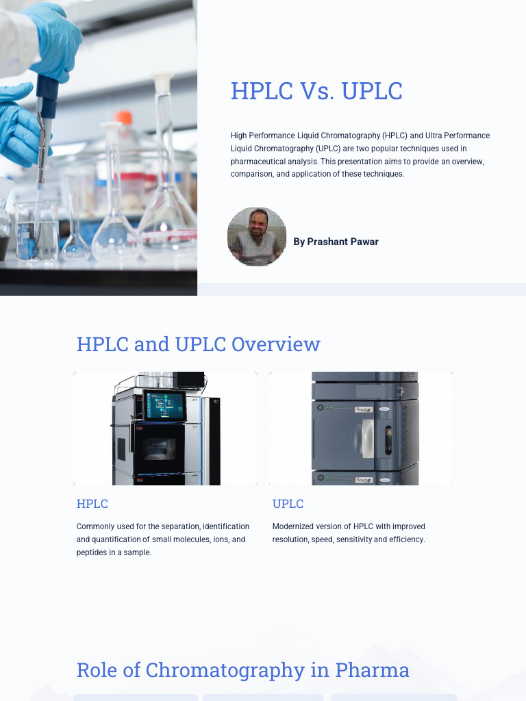 Hplc Vs Uplc Pdf High Performance Liquid Chromatography
