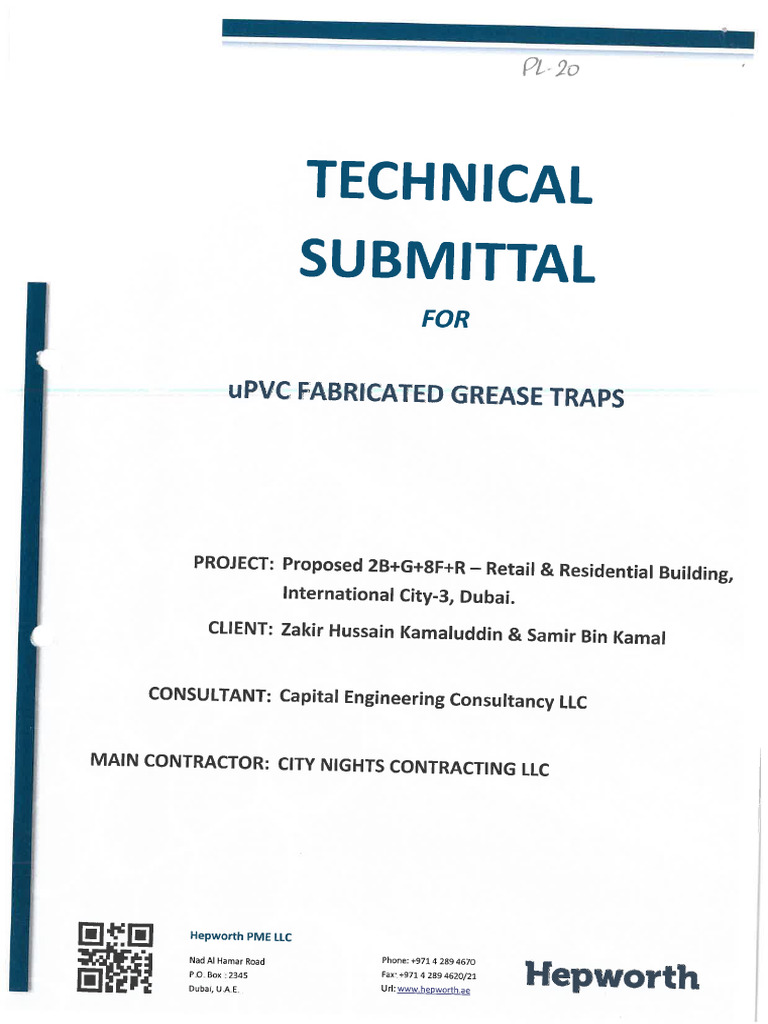 UPVC FABRICATED GREASE TRAP - HEPWORTH | PDF