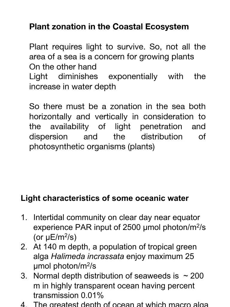Marine Zonation | PDF | Littoral Zone | Ecosystem