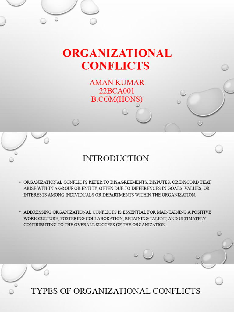 On Organizational Conflicts | PDF | Psychology | Psychological Concepts