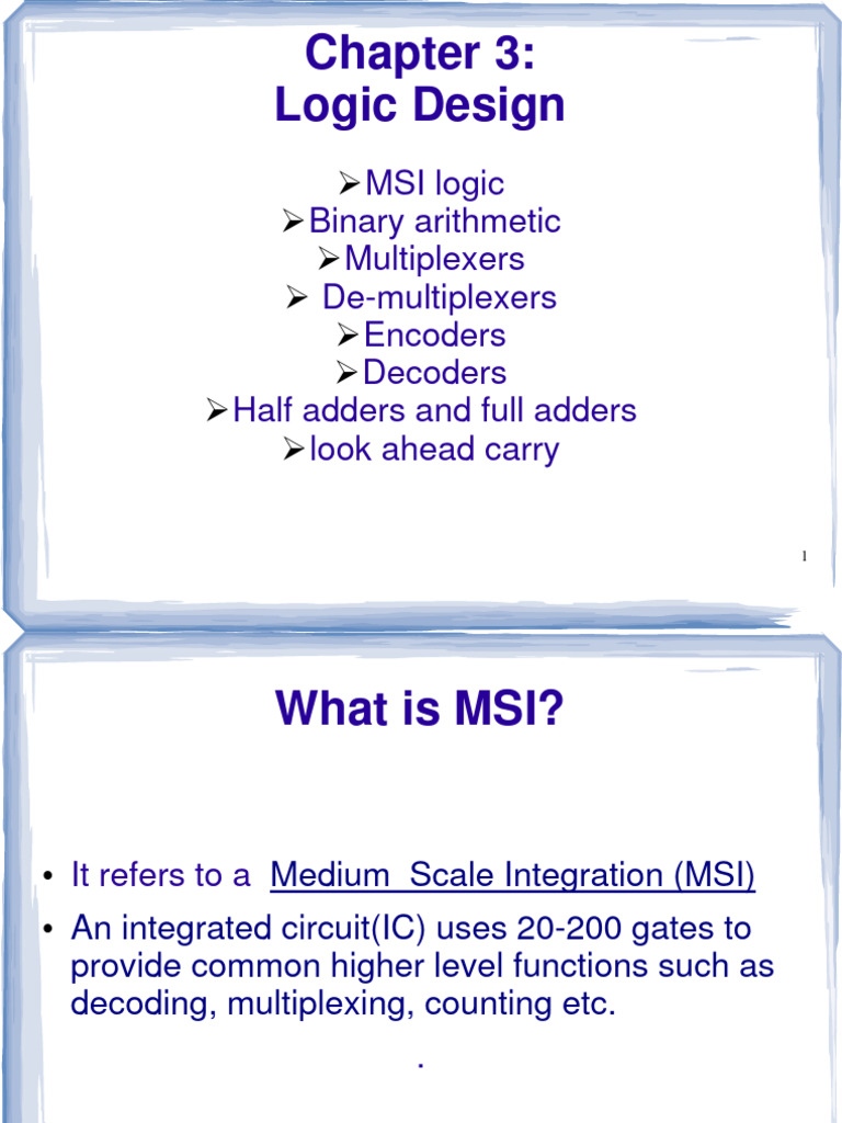 Ch#3 Logic Design | PDF