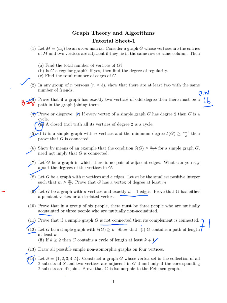 Tutorial Sheet 1 Pdf