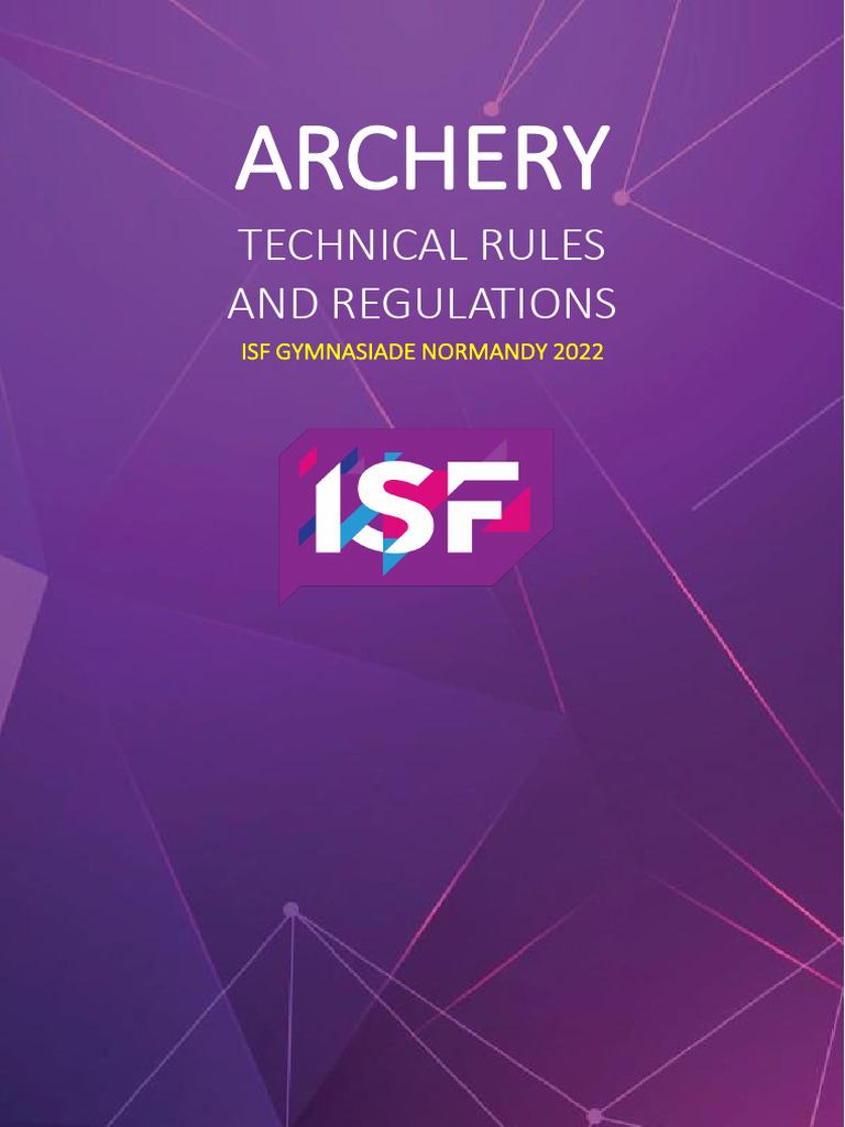 Archery Technical Rules & Regulations | PDF | Archery | Scoutcraft
