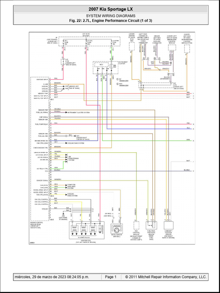 2007 Kia Sportage Wiring Diagrams | PDF