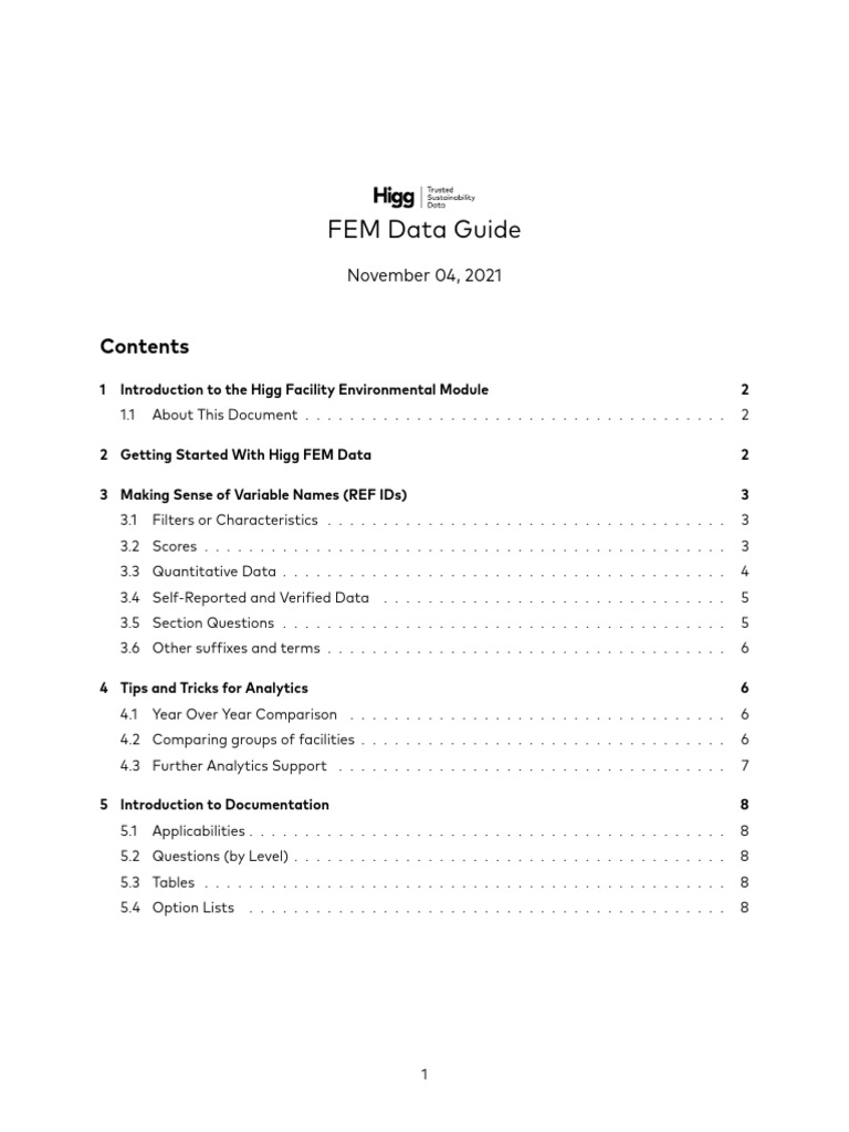 FEM-Data-Guide-November-04-2021 | PDF