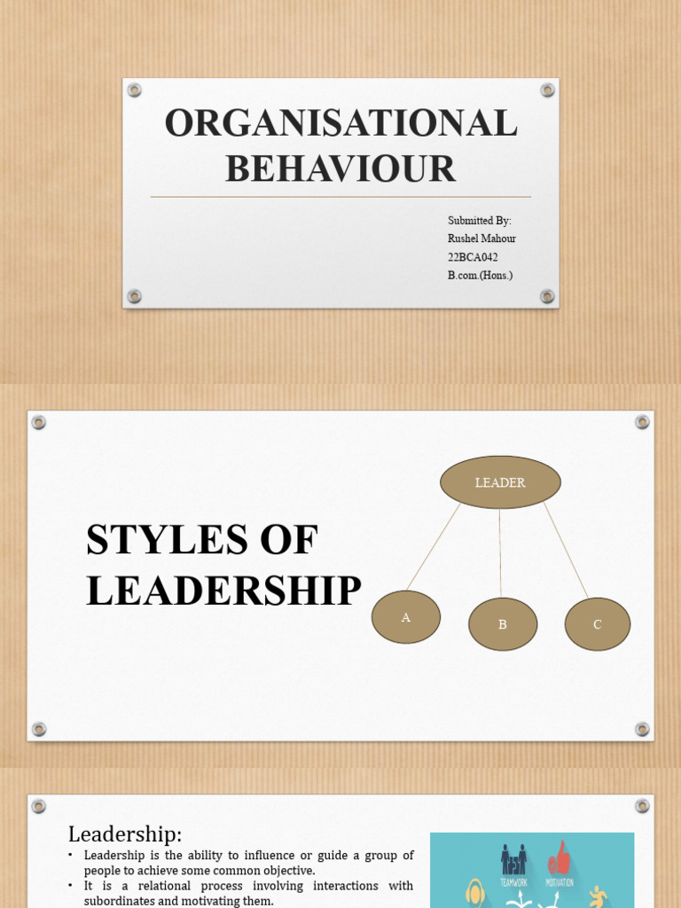 Organisational Behaviour | PDF | Leadership | Organizational Behavior