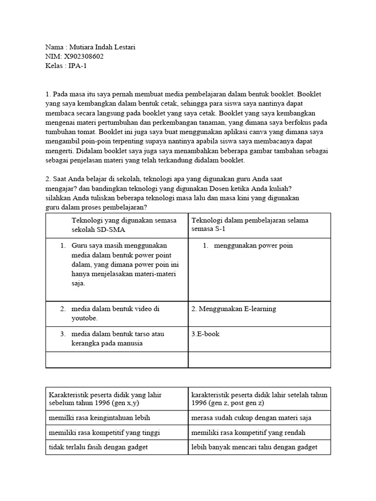X902308602 - Mutiara Indah Lestari - SEL.03.2-T1-2 Mulai Dari Diri - Perkembangan Teknologi ...